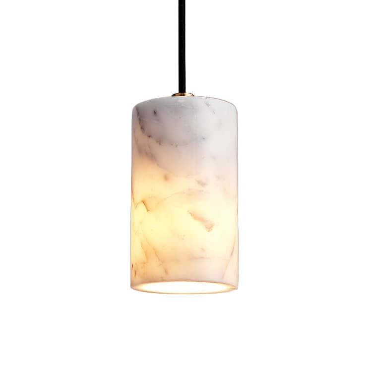 Nordic Long Tube Natural Marble Pendant Light – hugbel